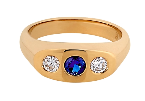 GYPSY SET SAPPHIRE AND DIAMOND RING - Byard Brogan