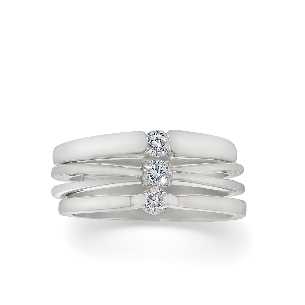 DIAMOND CRISS-CROSS RING - Byard Brogan